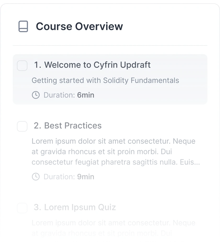 Blockchain and Smart Contract Development Courses - Cyfrin Updraft